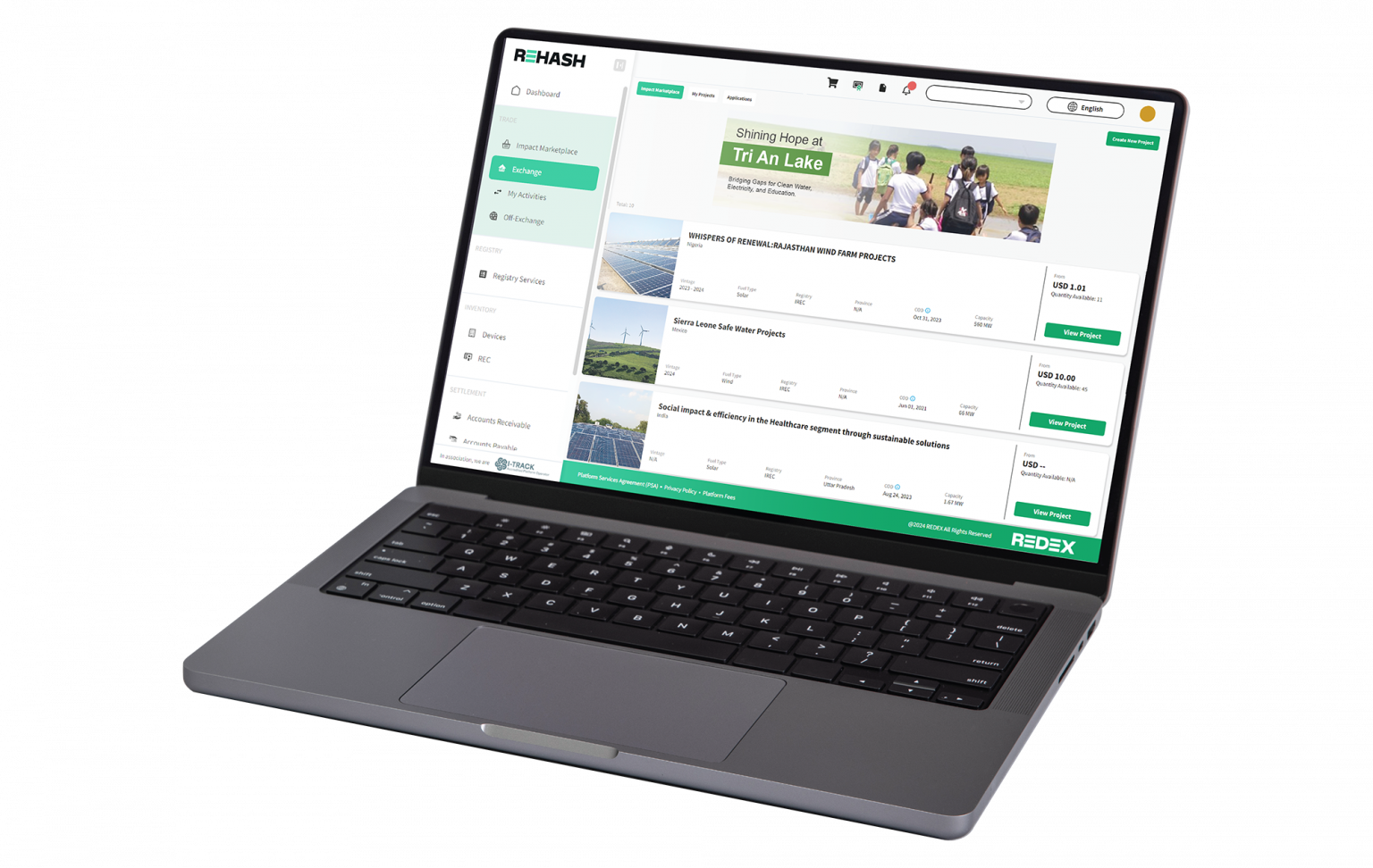 REHash - REC Certificate Trading & REC Registry Platform